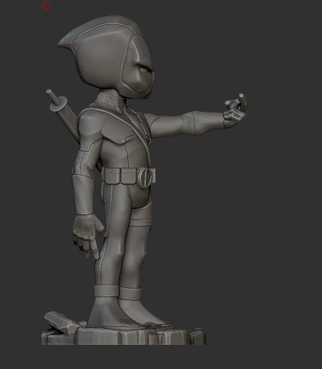 deadpool stylized statue 3D model 3D printable | CGTrader