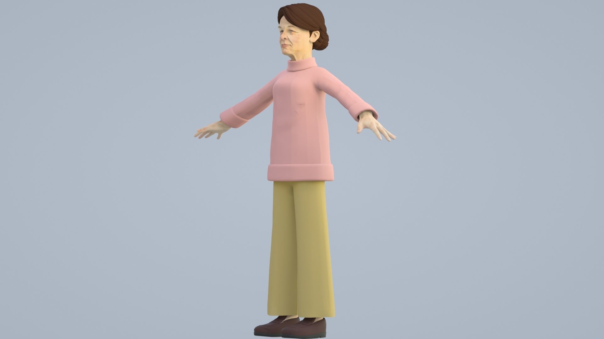 cartoon old lady 3D model | CGTrader