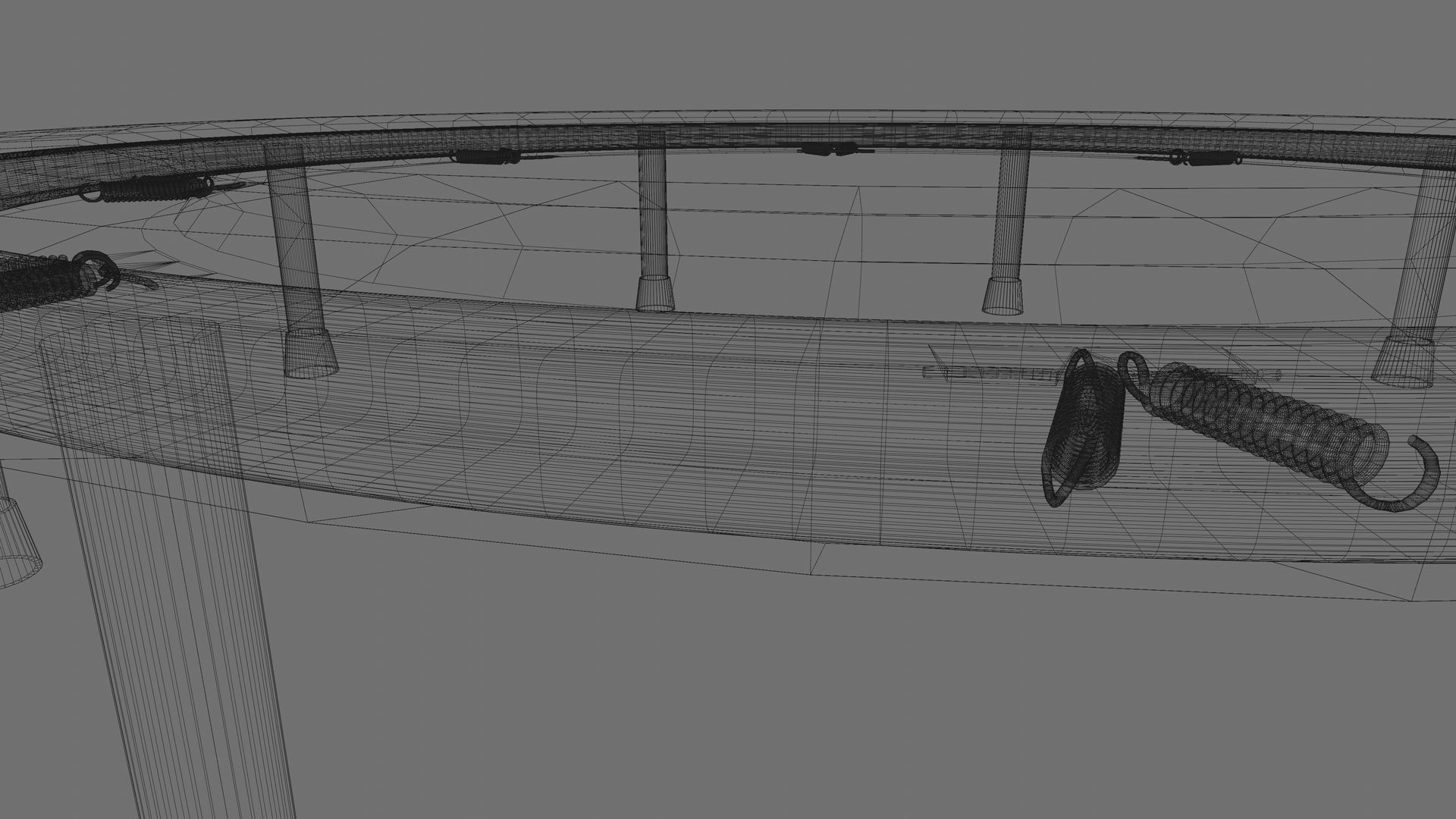 Mini Trampoline High Detail 3d Model Cgtrader