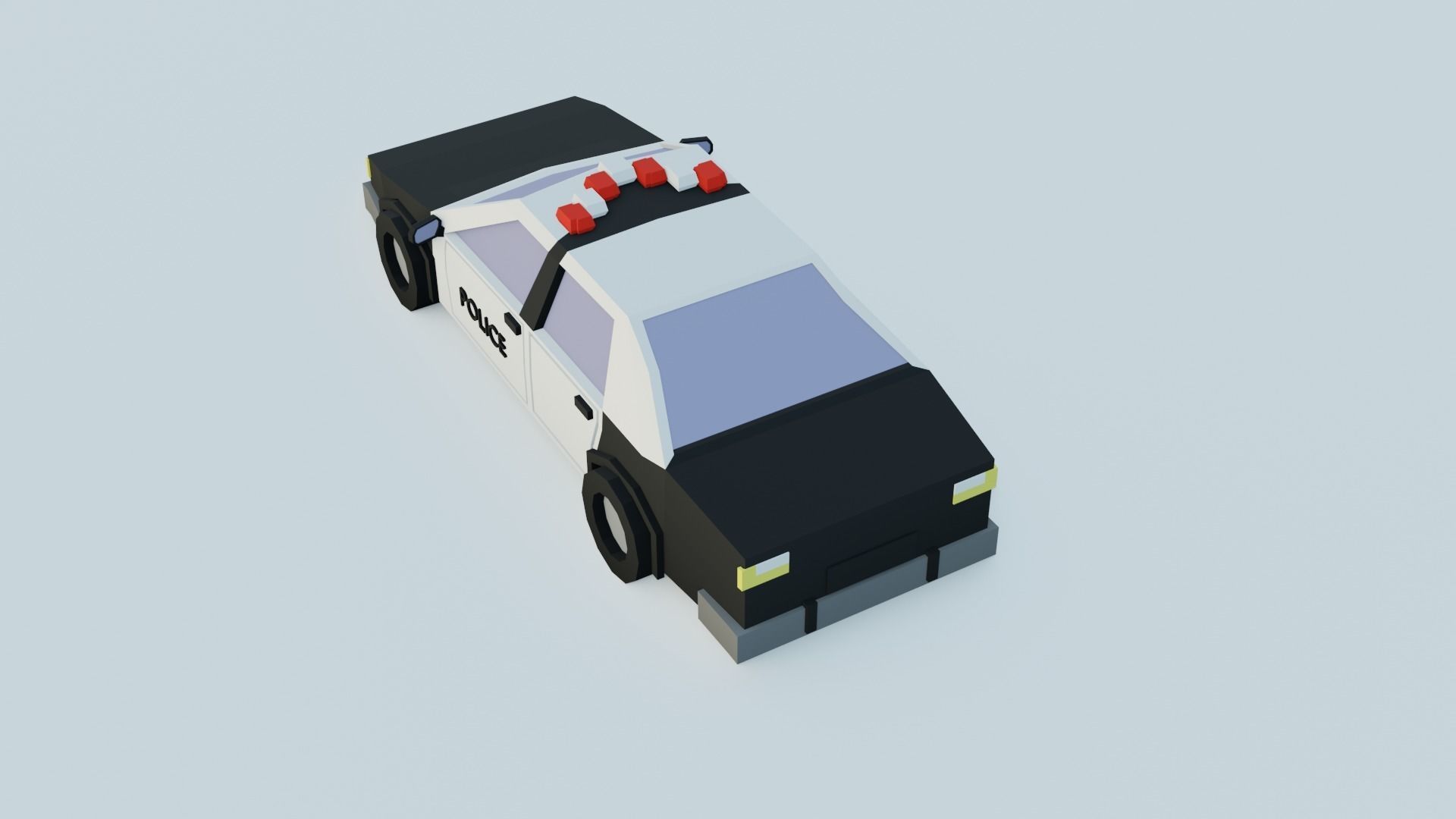 police car - low poly free 3D model | CGTrader