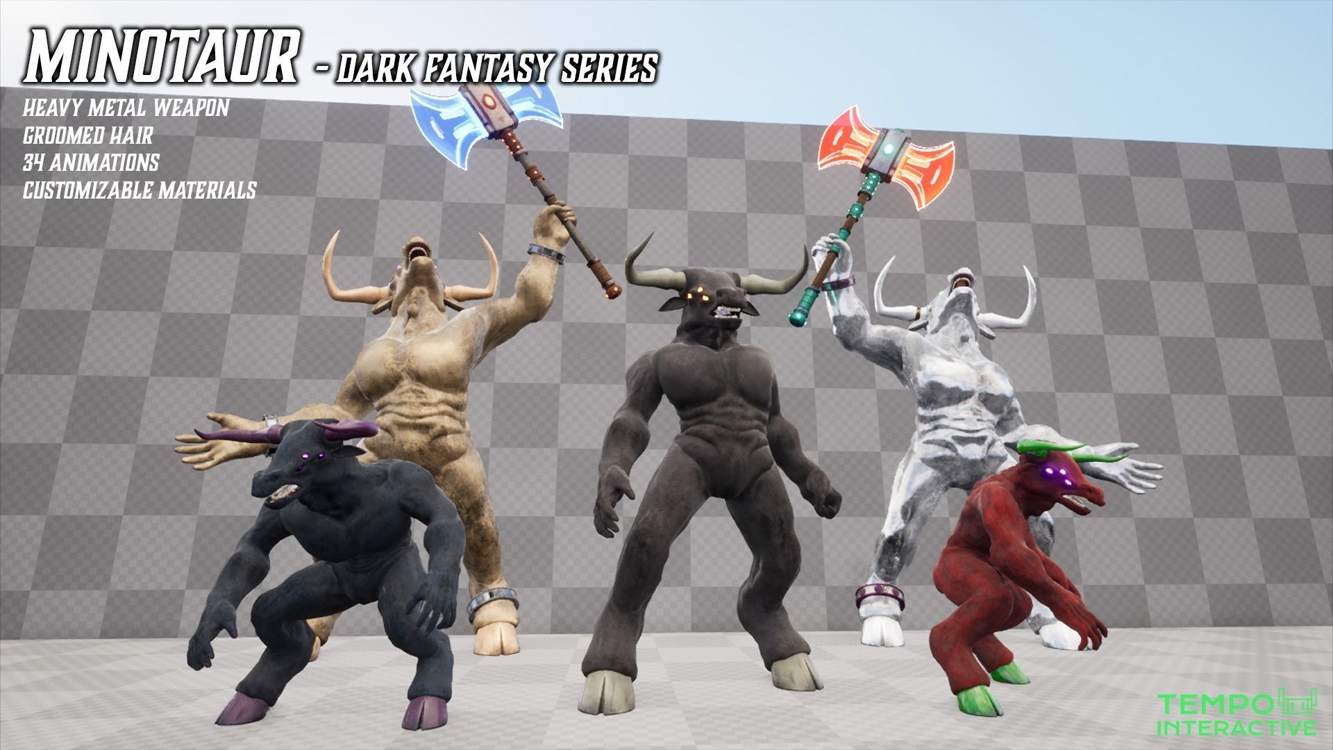 3D model Minotaur - Dark Fantasy VR / AR / low-poly | CGTrader