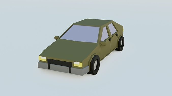 car 2 low poly free 3D model | CGTrader
