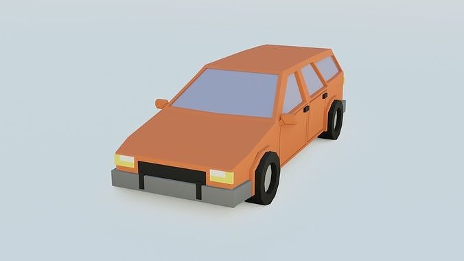car 4 low poly free 3D model | CGTrader