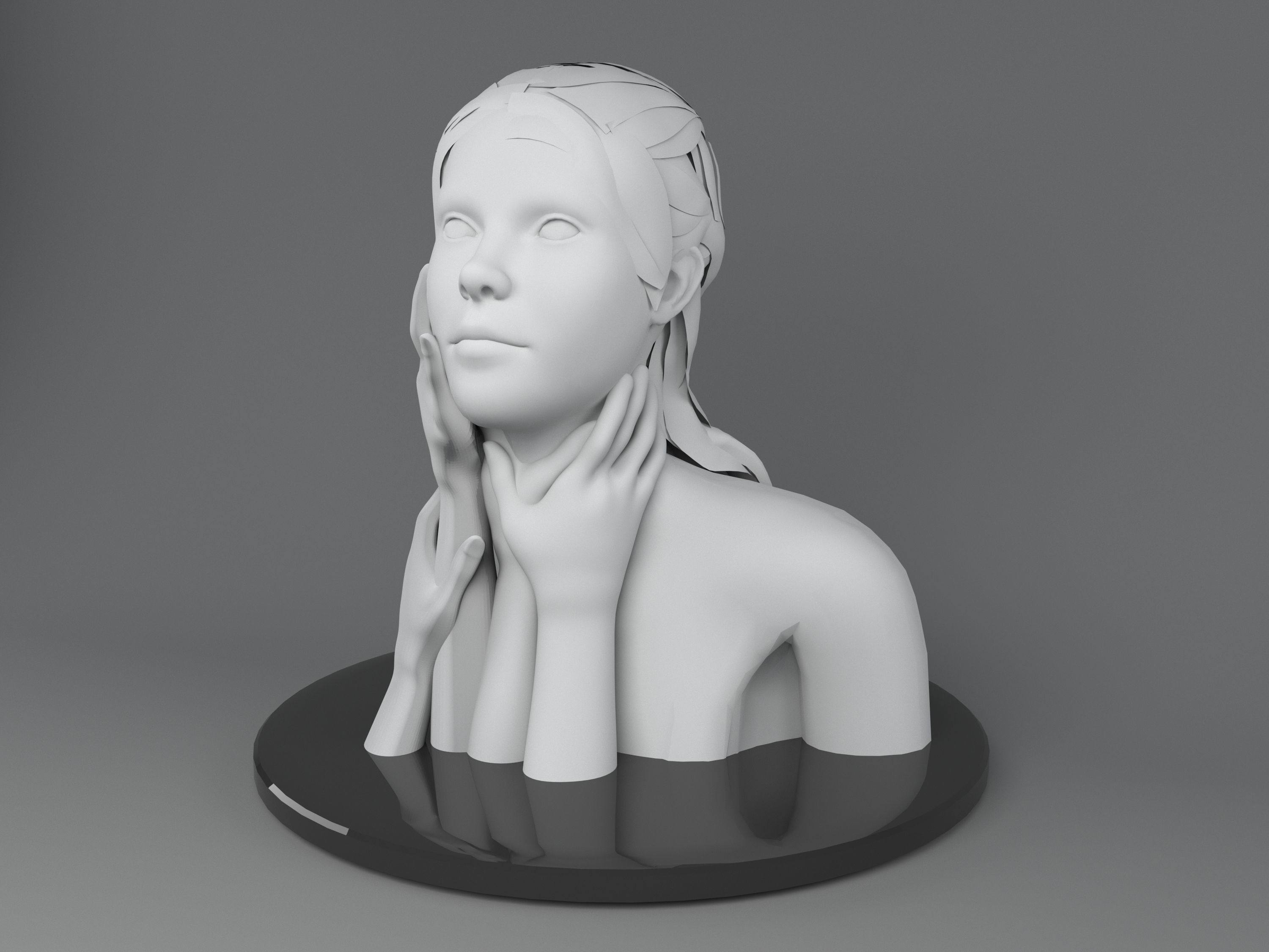3D model Young lady statue 01 VR / AR / low-poly | CGTrader