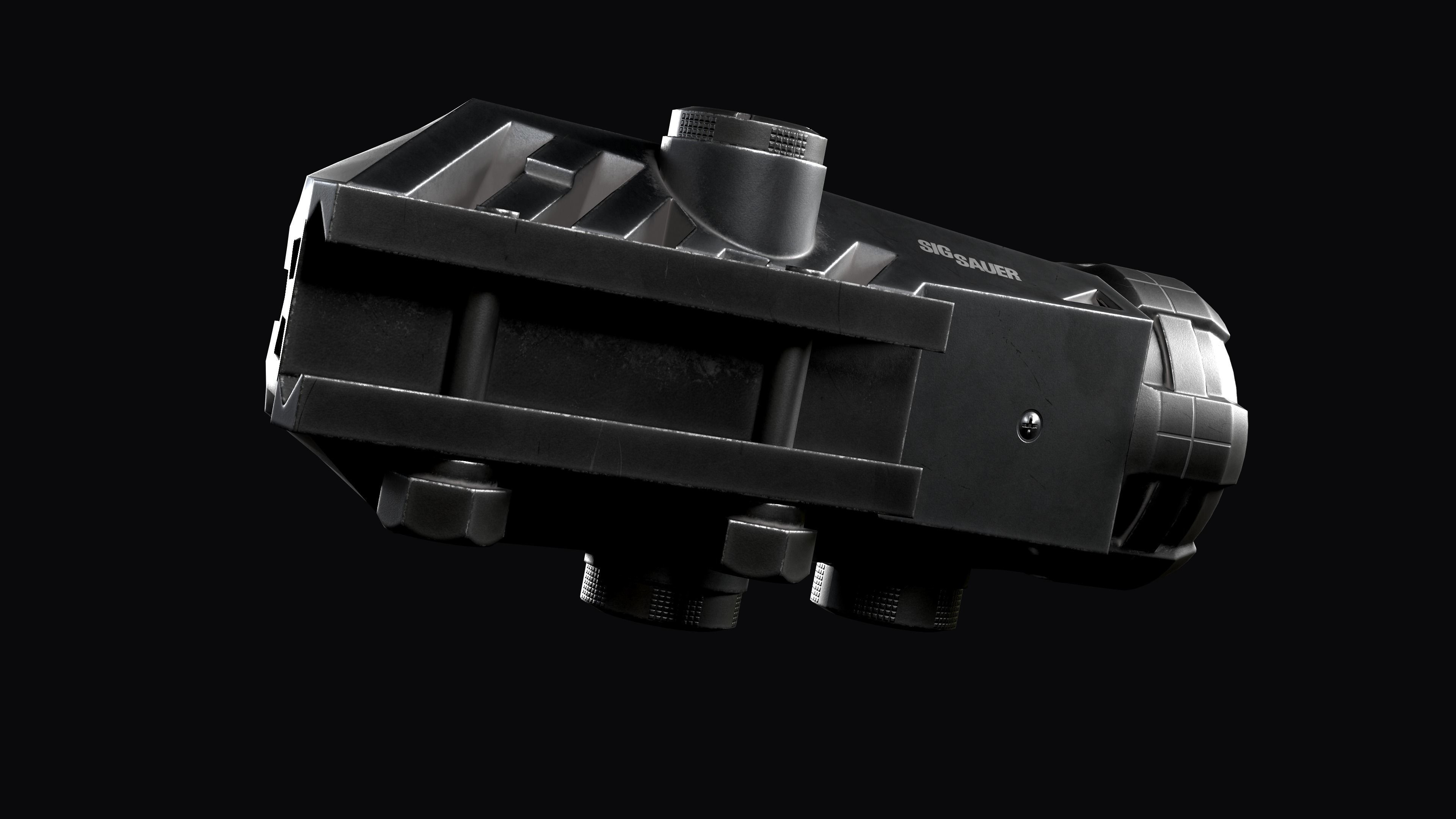 3D model Tactical rifle scope Sig sauer BRAVO4 VR / AR / low-poly ...