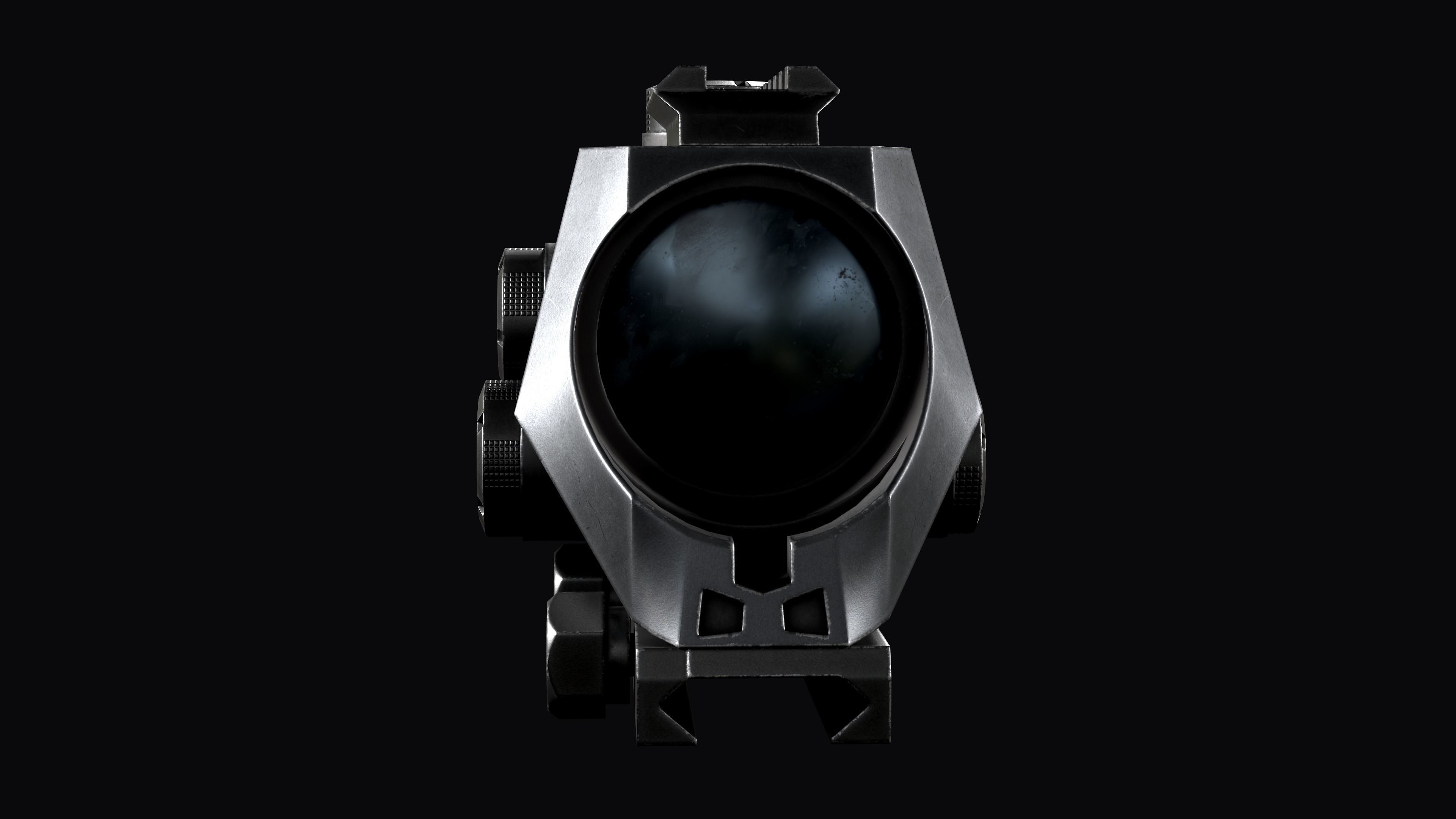 3D model Tactical rifle scope Sig sauer BRAVO4 VR / AR / low-poly ...