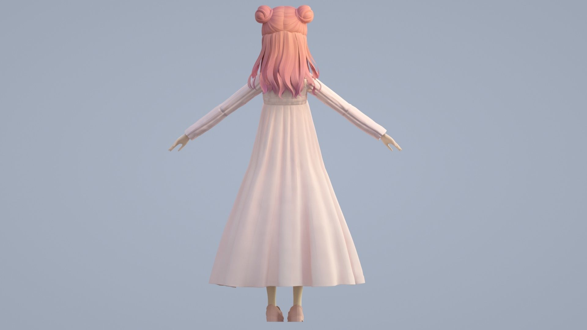 Cartoon Girl In Hanfu 3d Model Cgtrader