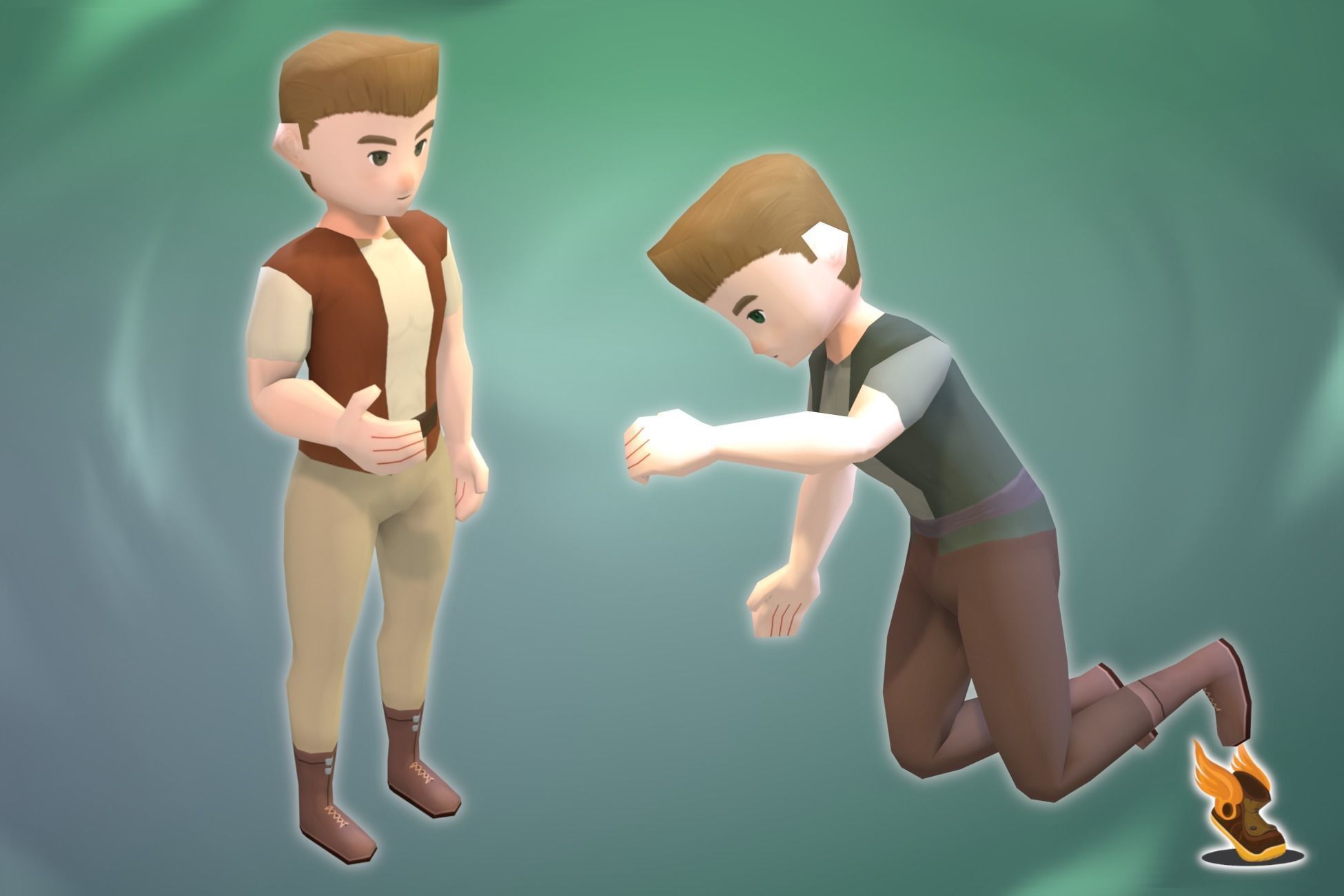 3D model Stylized NPC - Peasant Bryon VR / AR / low-poly | CGTrader