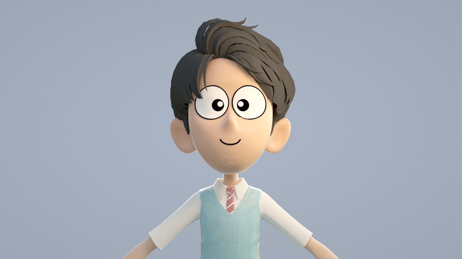 cartoon broker boy 3D model | CGTrader
