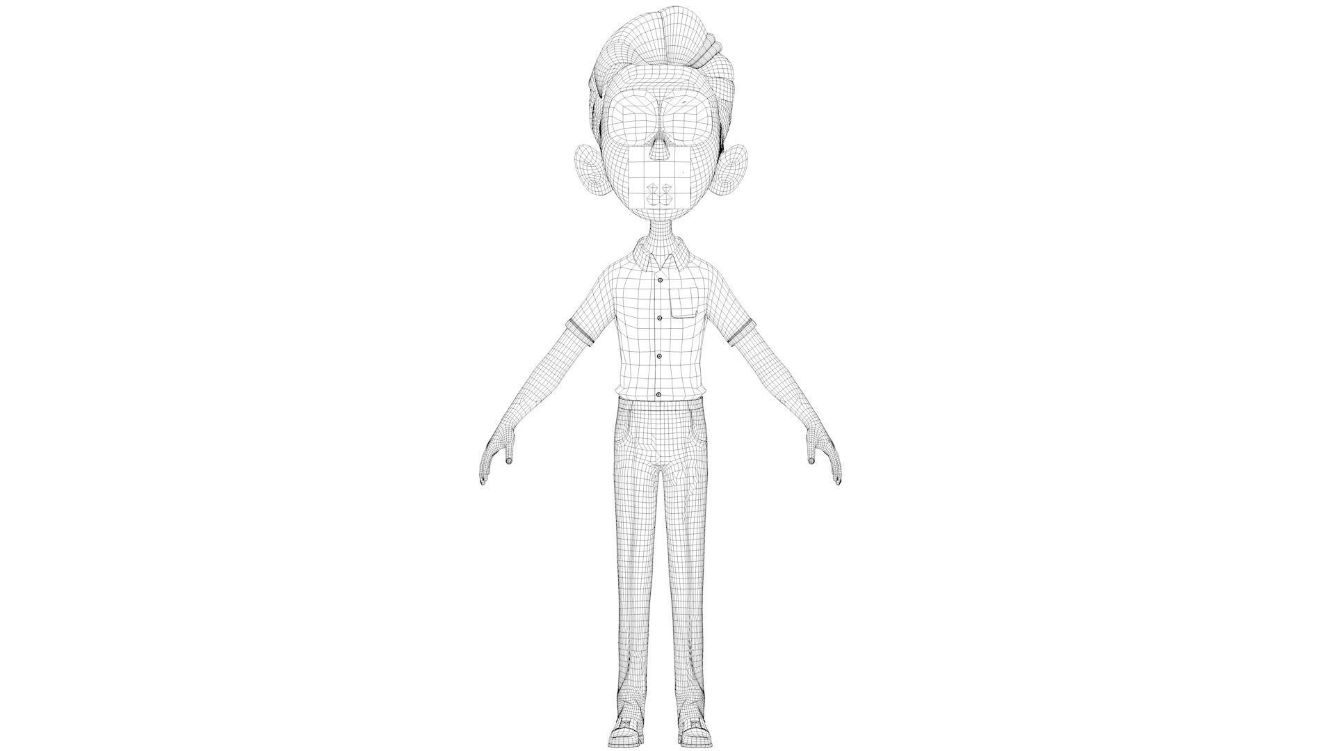 cartoon manager 3D model | CGTrader