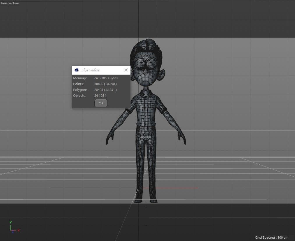 cartoon manager 3D model | CGTrader