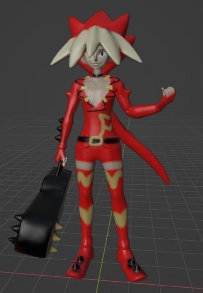 Ryuki pokemon trainer 3D model 3D printable | CGTrader
