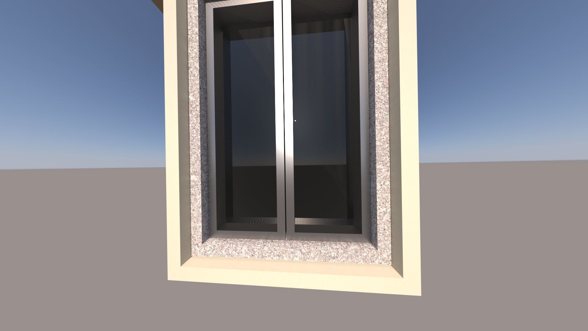 Window frame with contemporary design 3D model | CGTrader