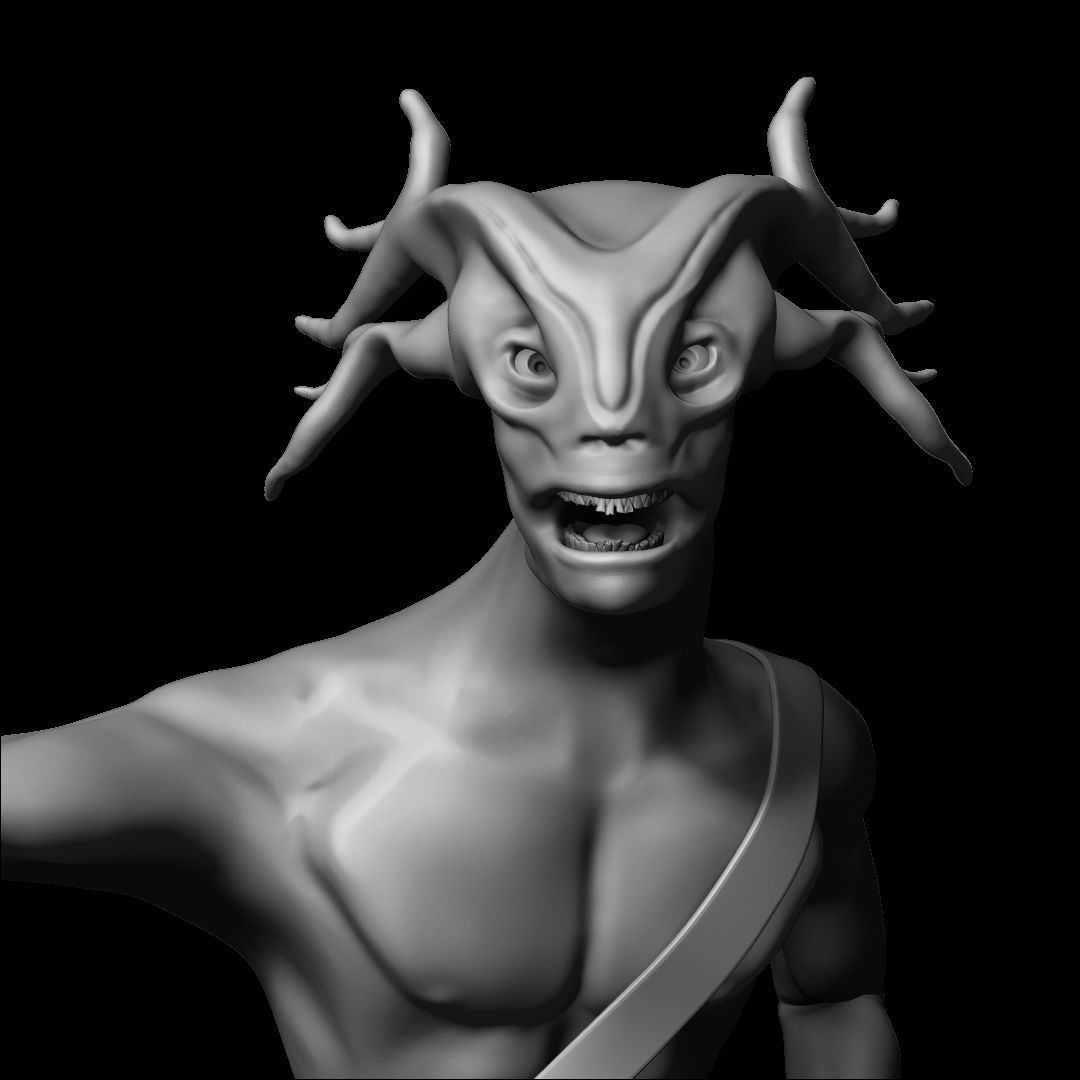 Antler Man Human Deer Centaur - Posed 3D model 3D printable | CGTrader