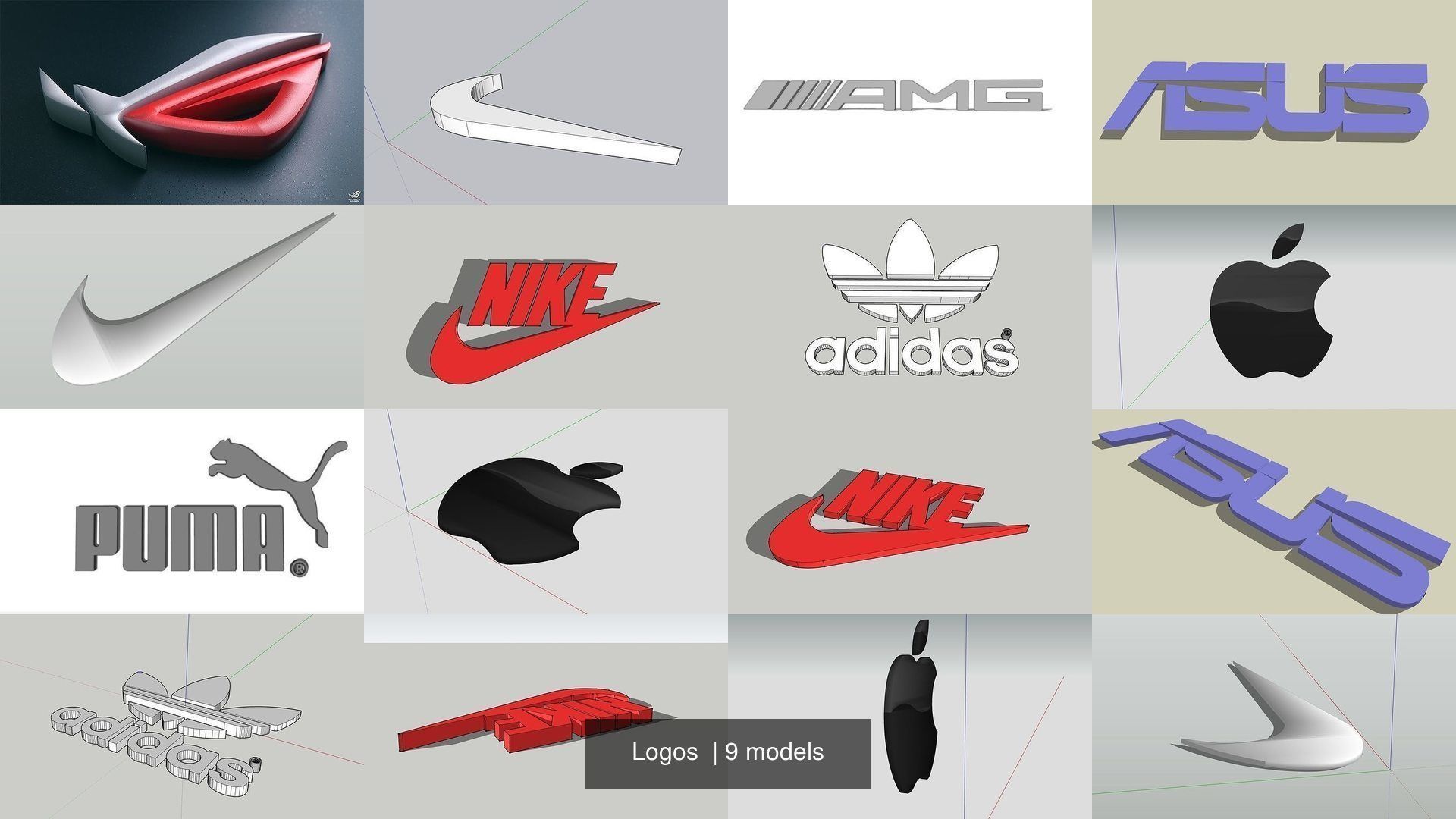 Logos 3D Model Collection | CGTrader