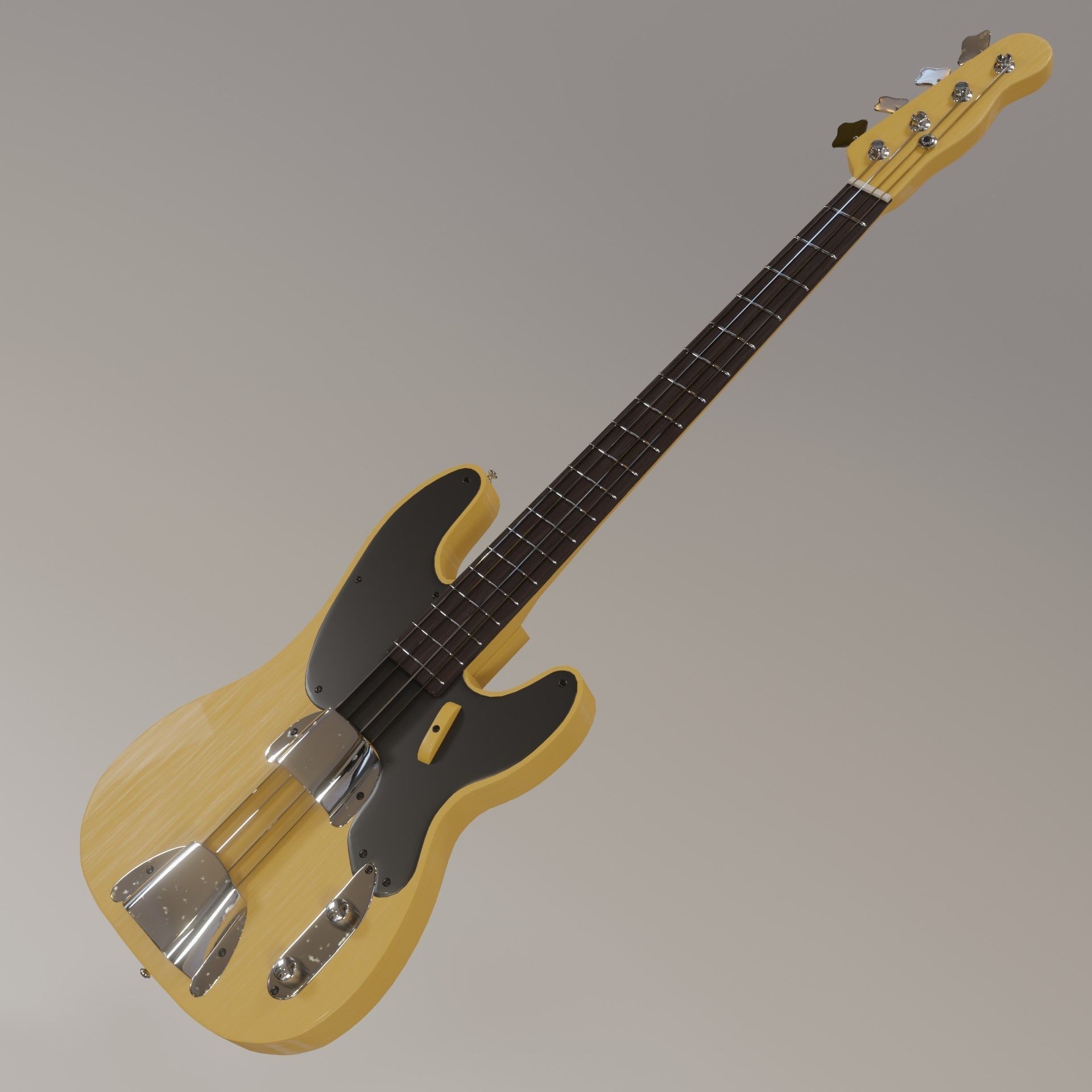 Classic Bass Guitar 3D model | CGTrader