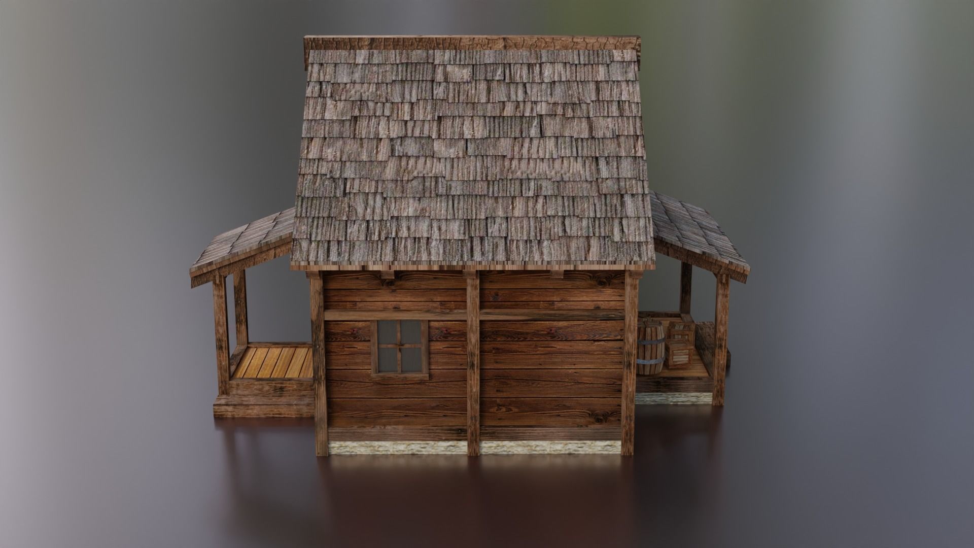 3D model Wooden House C VR / AR / low-poly | CGTrader