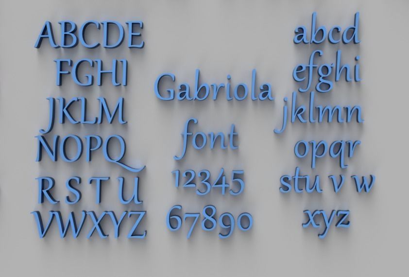 Fonts group 1 3D model | CGTrader