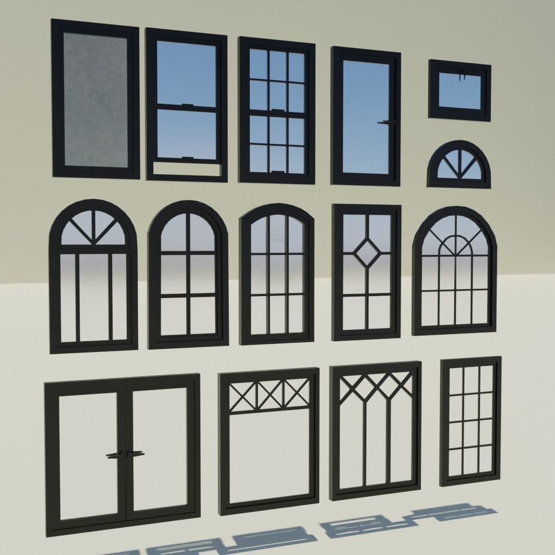 A collection of windows 3D model | CGTrader