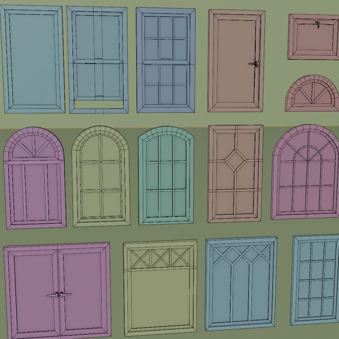 A collection of windows 3D model | CGTrader