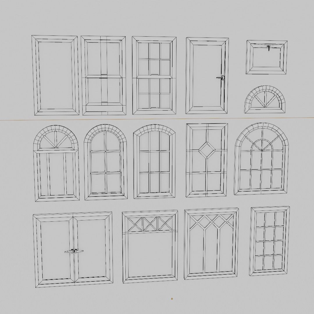 A collection of windows 3D model | CGTrader