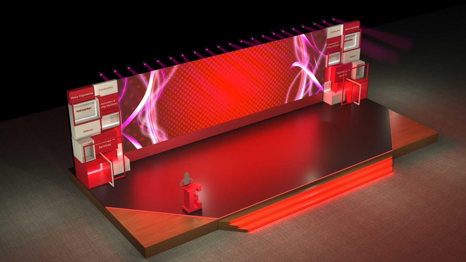 Stage design 3D model | CGTrader