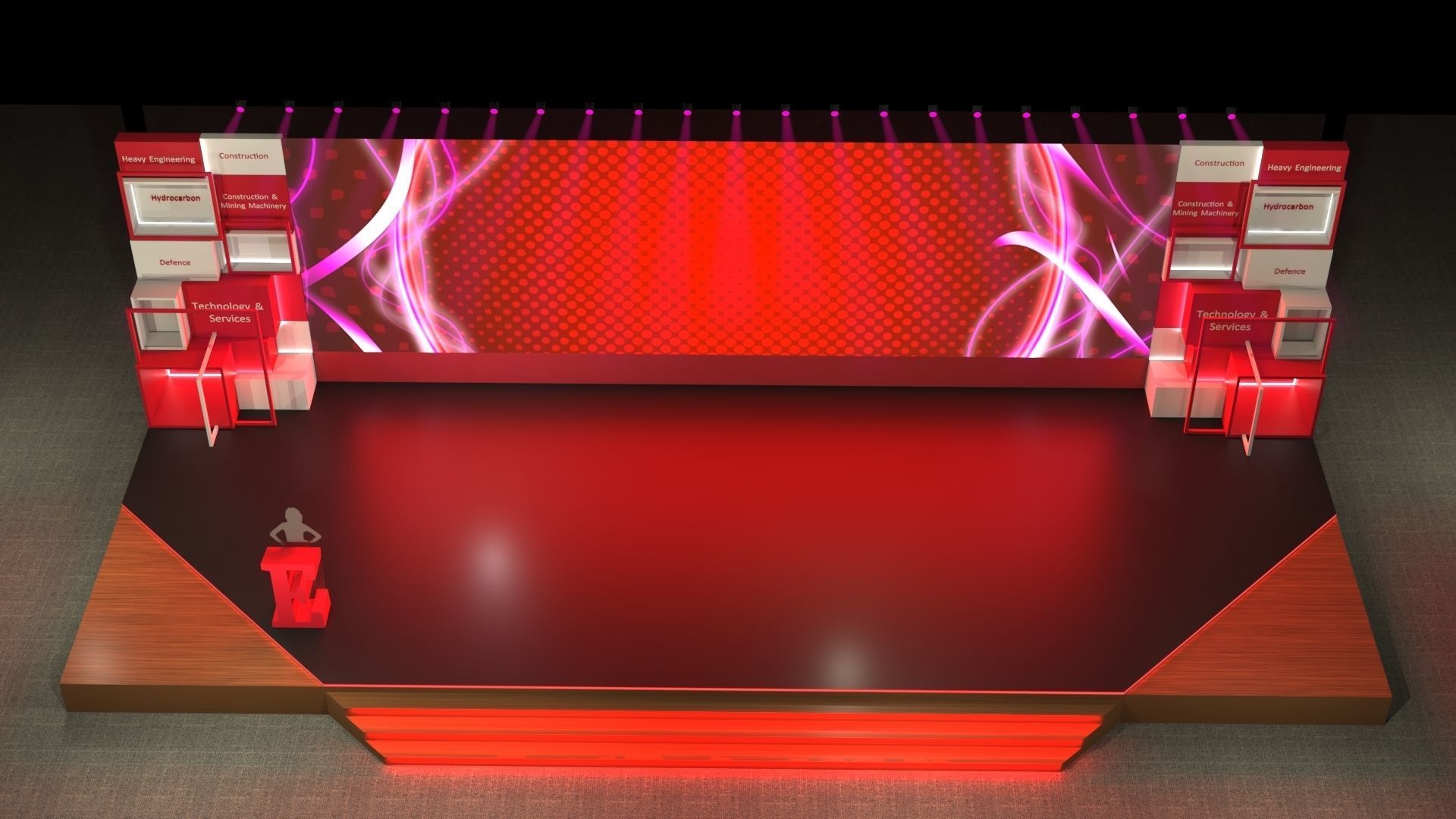 Stage design 3D model | CGTrader