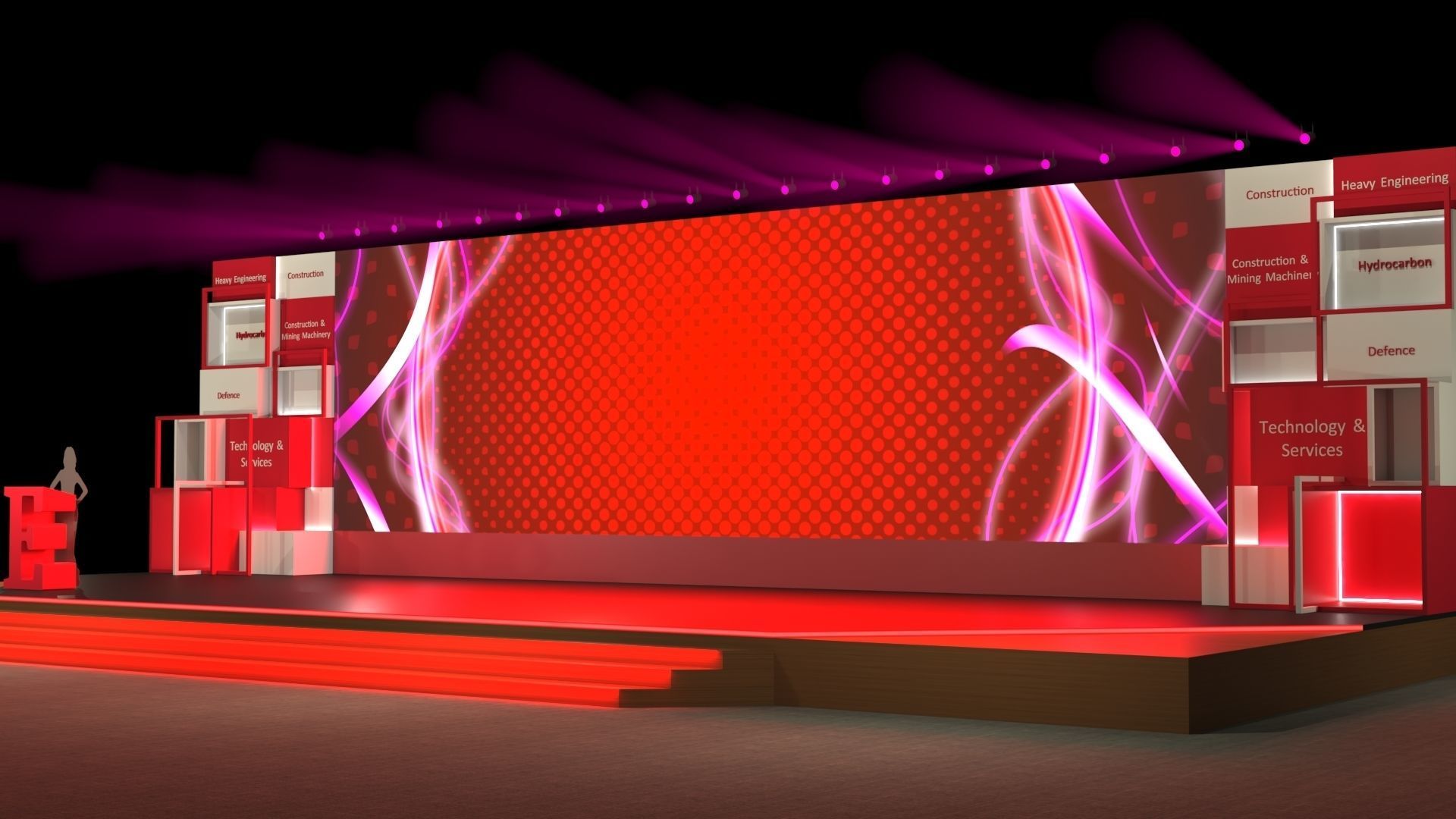 Stage design 3D model | CGTrader