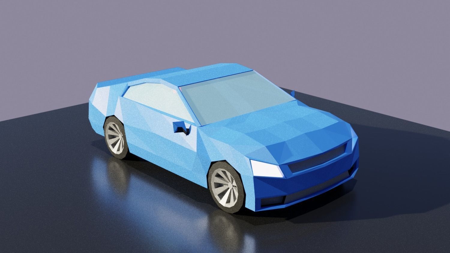 3D model Blue Car 3D VR / AR / low-poly | CGTrader