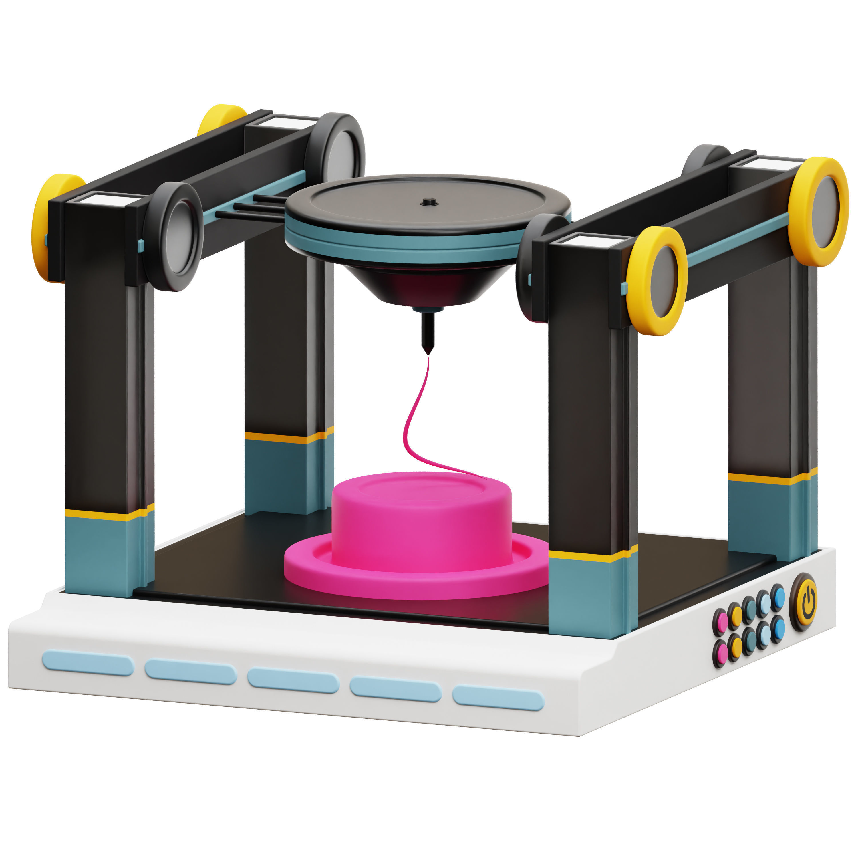 3D model Printer 3D Icon VR / AR / low-poly | CGTrader