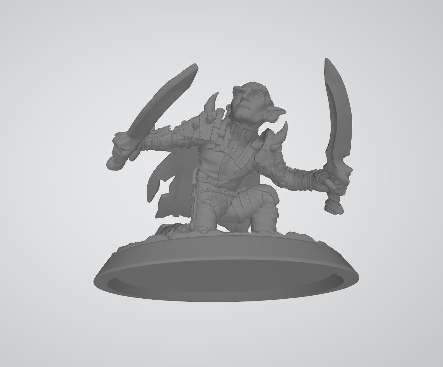 Gnome Rogue DnD Character 30mm Base 3D Print Model 3D model 3D ...