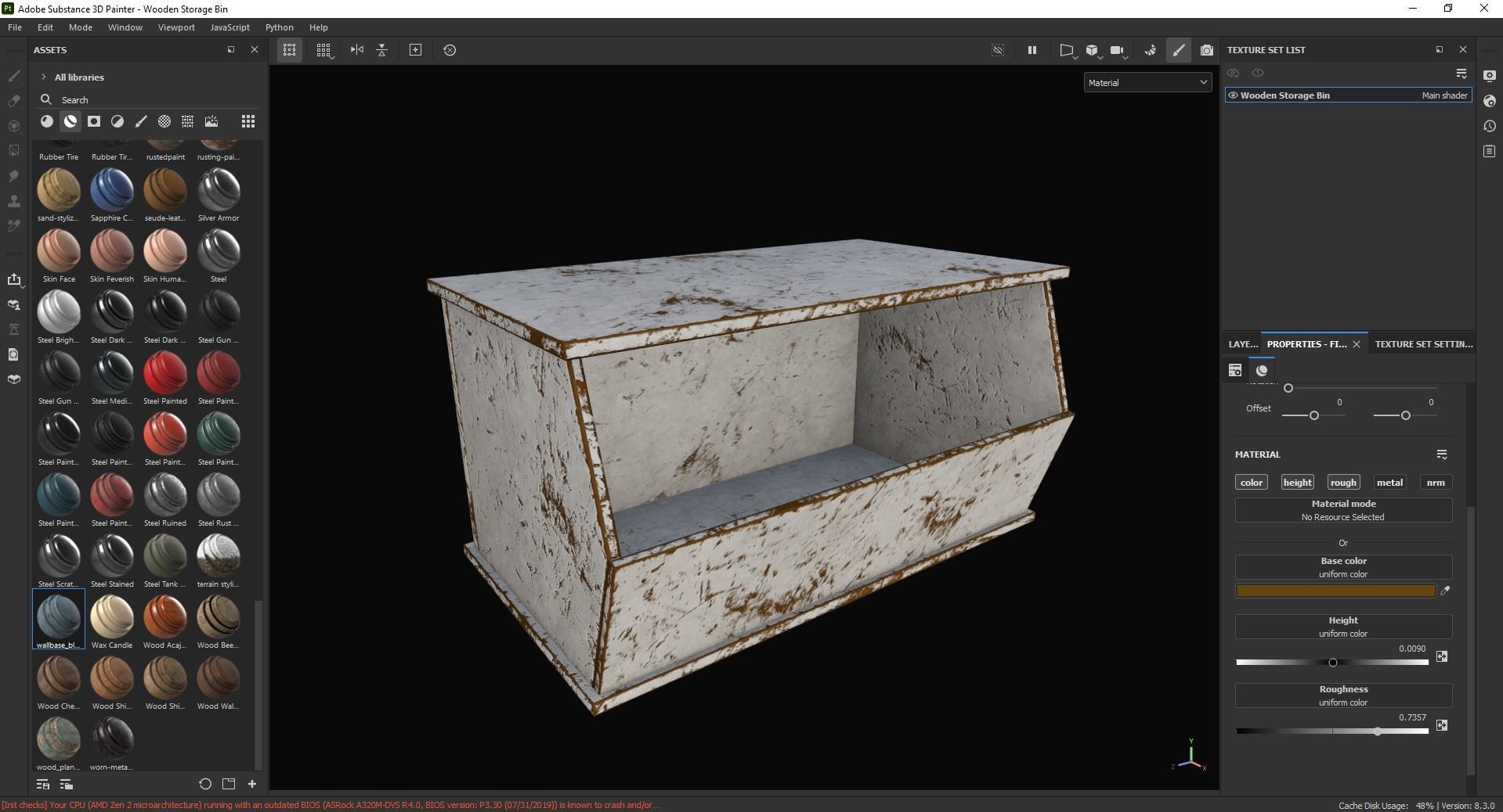 3D model Wooden Storage Bin 3D Model VR / AR / low-poly | CGTrader