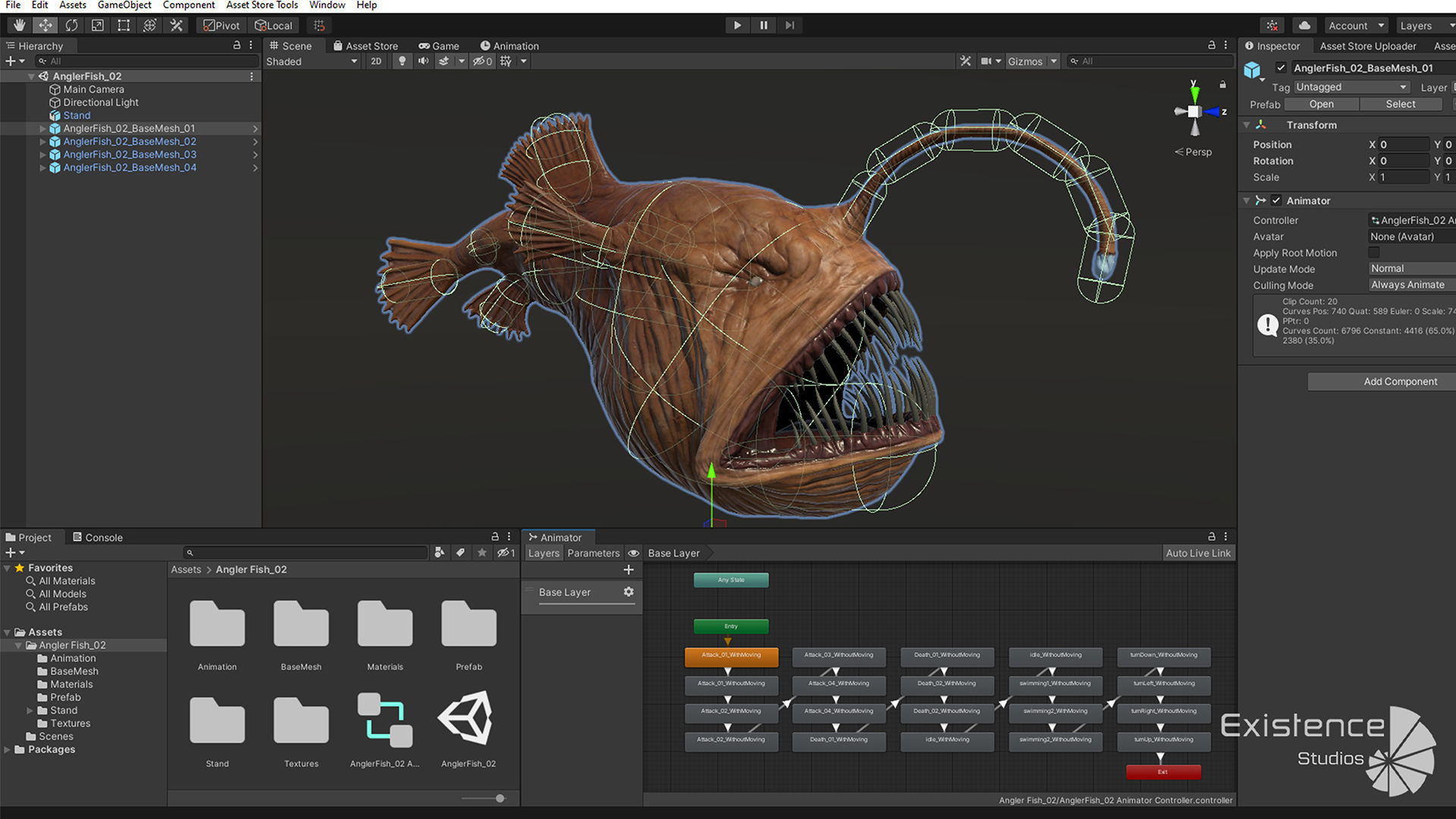 3D model Anglerfish 02 Curse - Ocean predator - Angler fish 3d model ...
