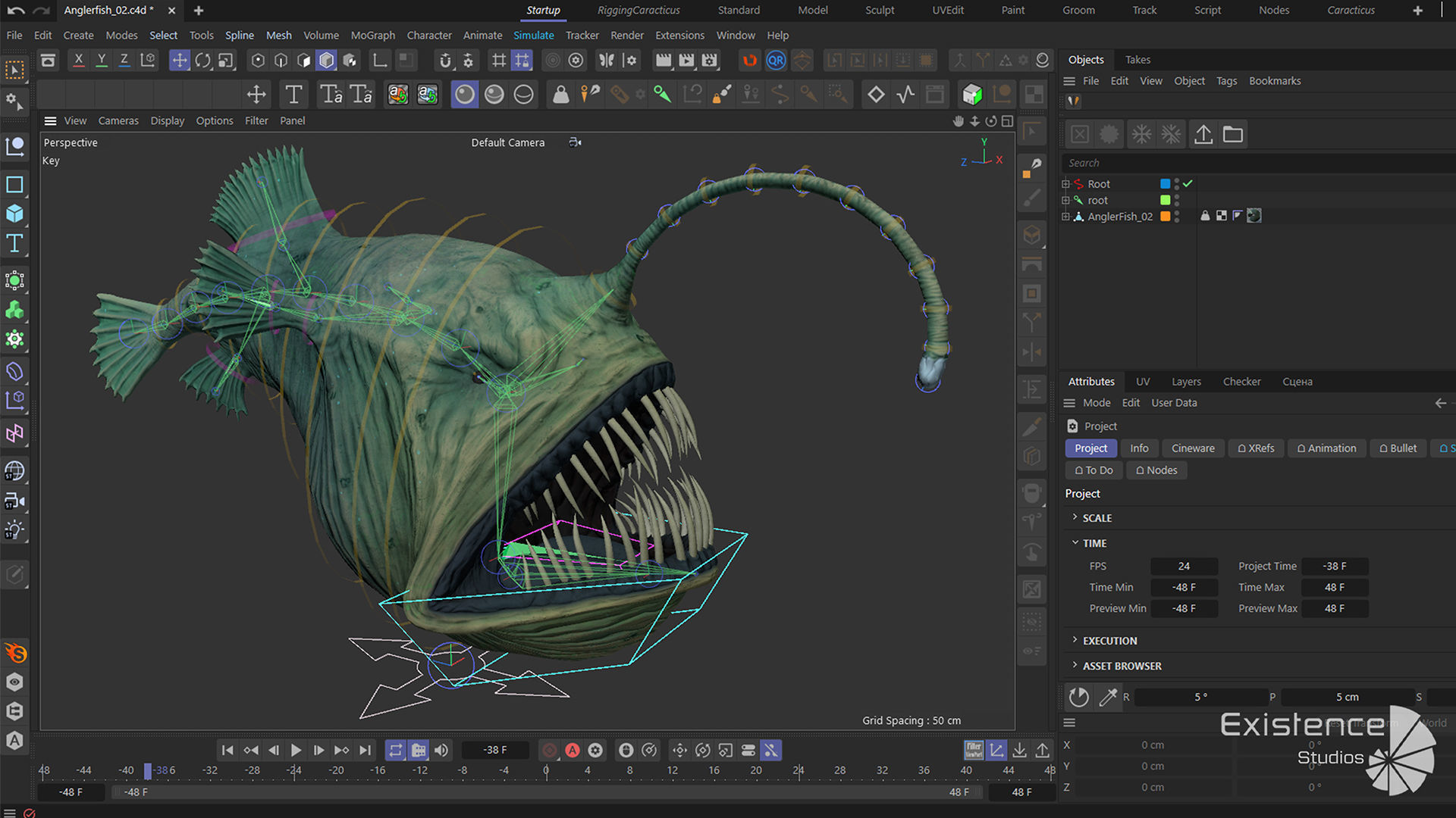 3D model Anglerfish 02 Curse - Ocean predator - Angler fish 3d model ...