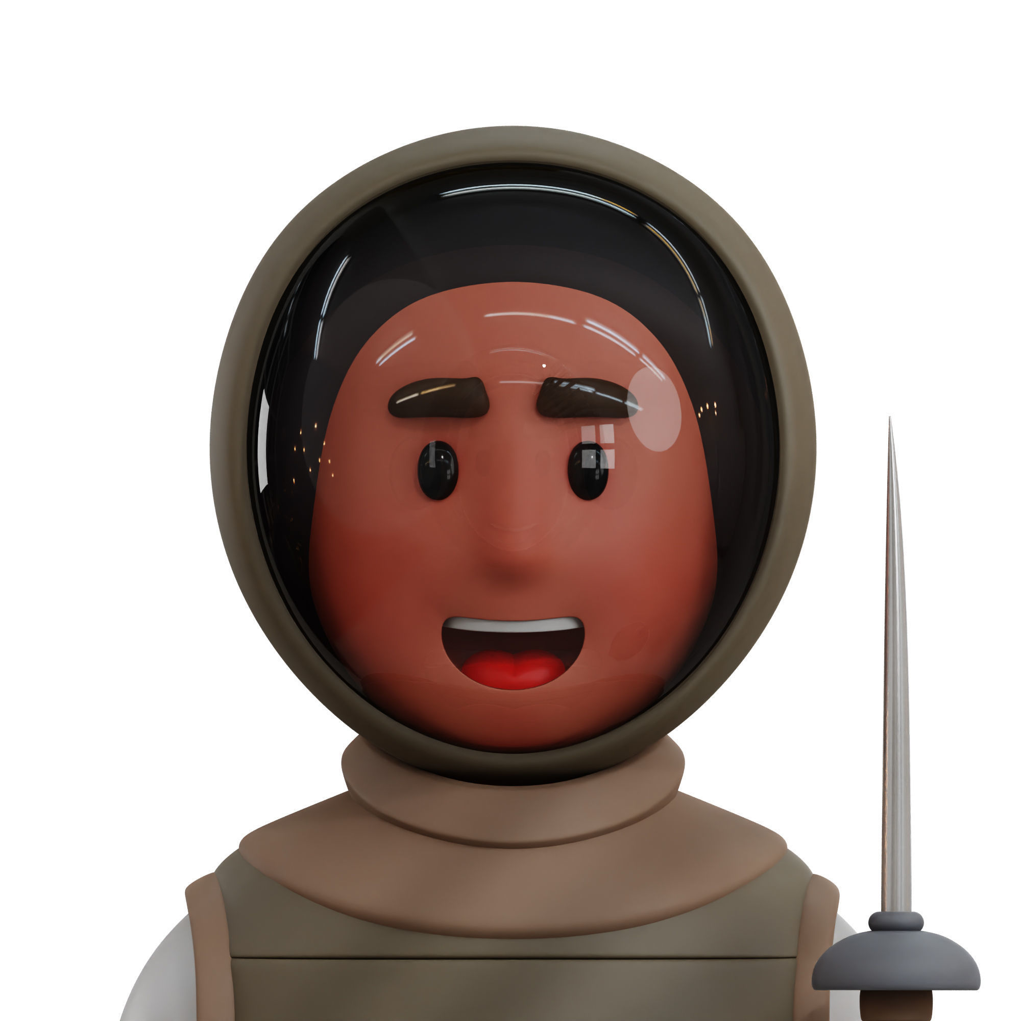 3D model Fencer Player Avatar 3D Icon VR / AR / low-poly | CGTrader