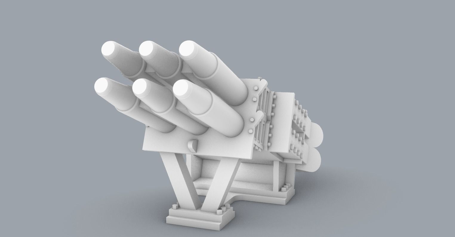PM Bae Systems Shield MK2 Decoy Launchers 3D model 3D printable | CGTrader