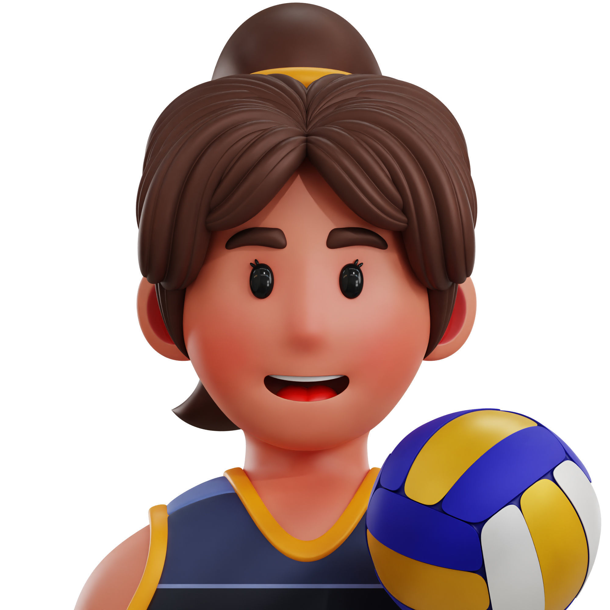 3D model Volleyball Player Avatar 3D Icon VR / AR / low-poly | CGTrader