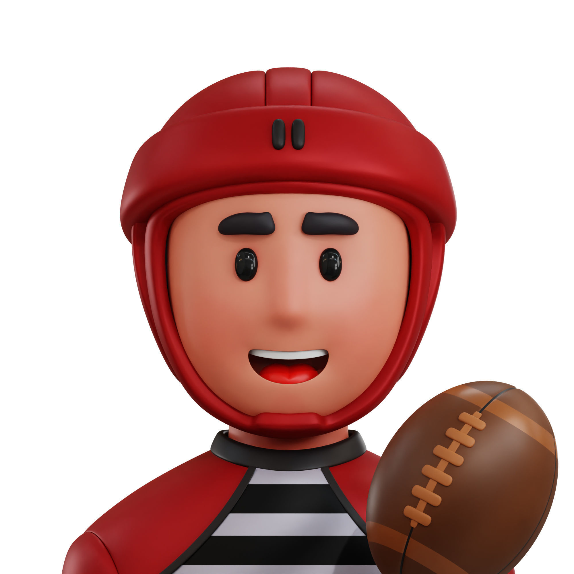 3D model Rugby Player Avatar 3D Icon VR / AR / low-poly | CGTrader