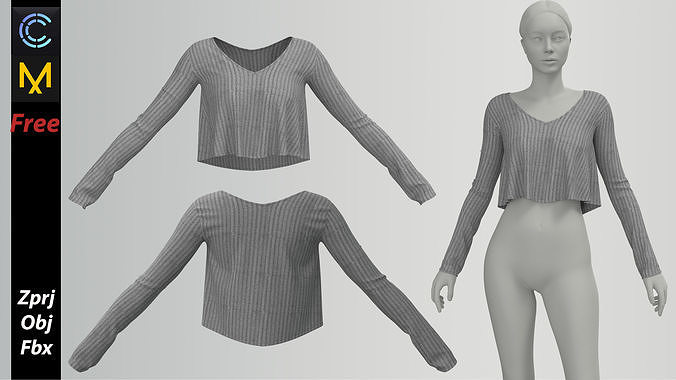 free crop tops free VR / AR / low-poly 3D model | CGTrader