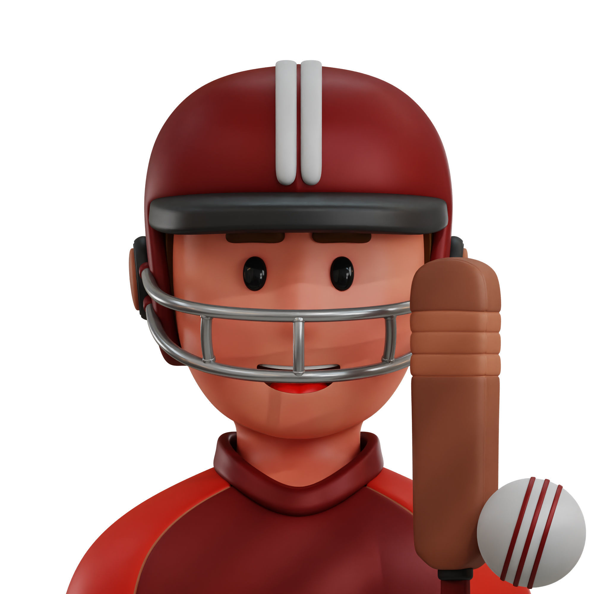 3D model Cricket Player Avatar 3D Icon VR / AR / low-poly | CGTrader