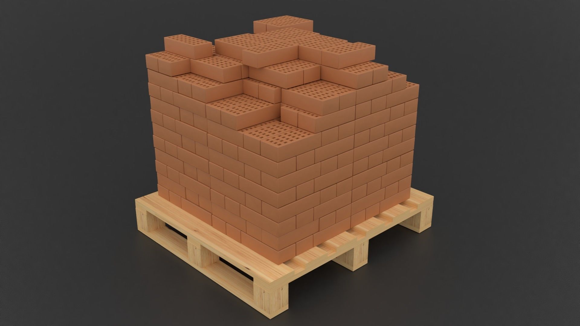 3D model Pallet of brick VR / AR / low-poly | CGTrader