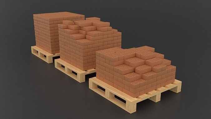 3D model Pallet of brick VR / AR / low-poly | CGTrader
