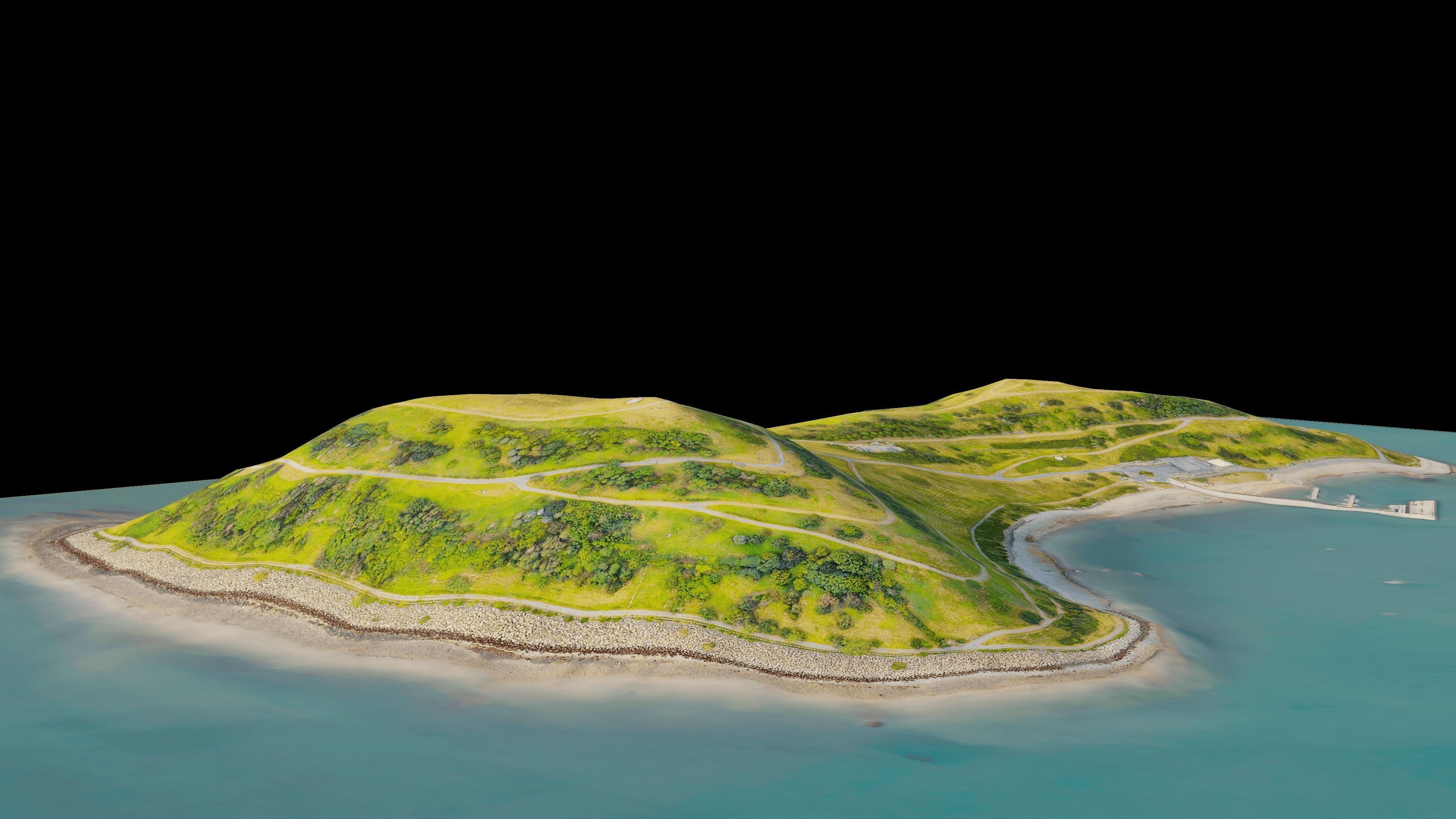 Spectacle Island Boston 3d model terrain 3D model | CGTrader