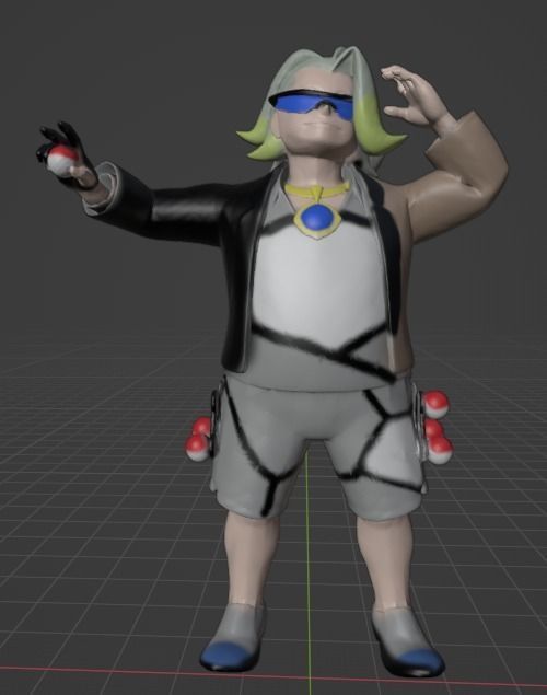 Gordie gym leader 3D model 3D printable | CGTrader