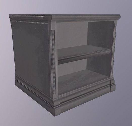 3D model Wooden Shelf White VR / AR / low-poly | CGTrader