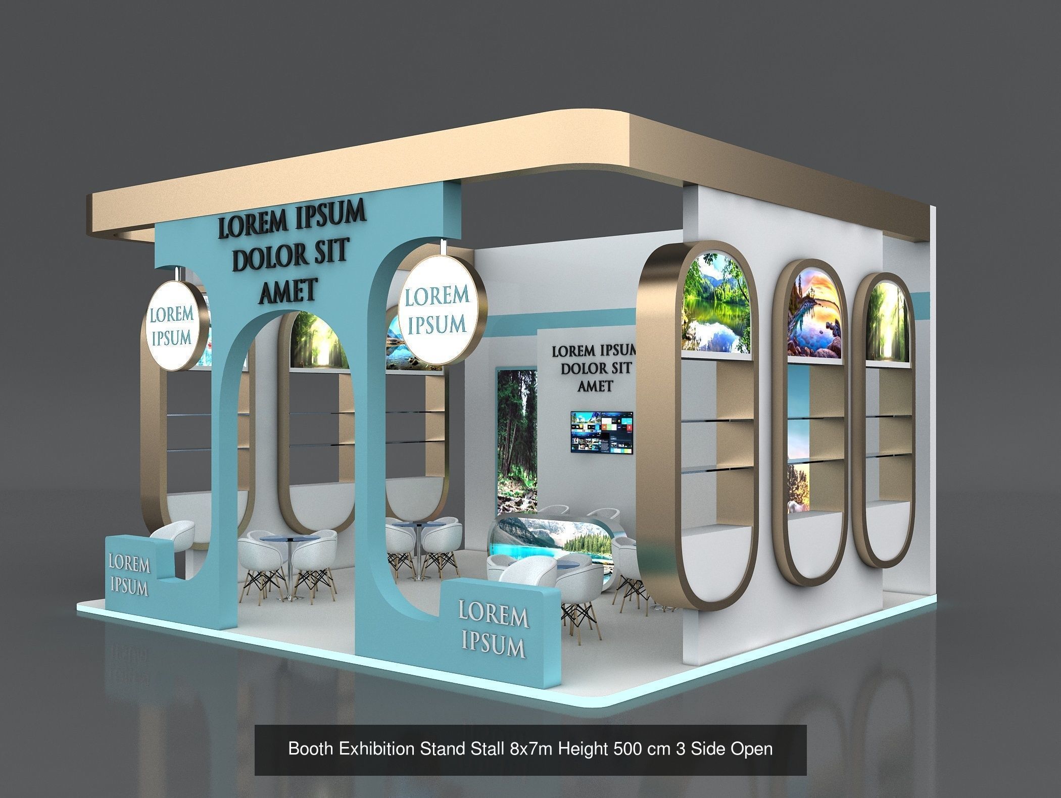 5 Exhibition Stand Stall Booth 3D model 3D Model Collection | CGTrader