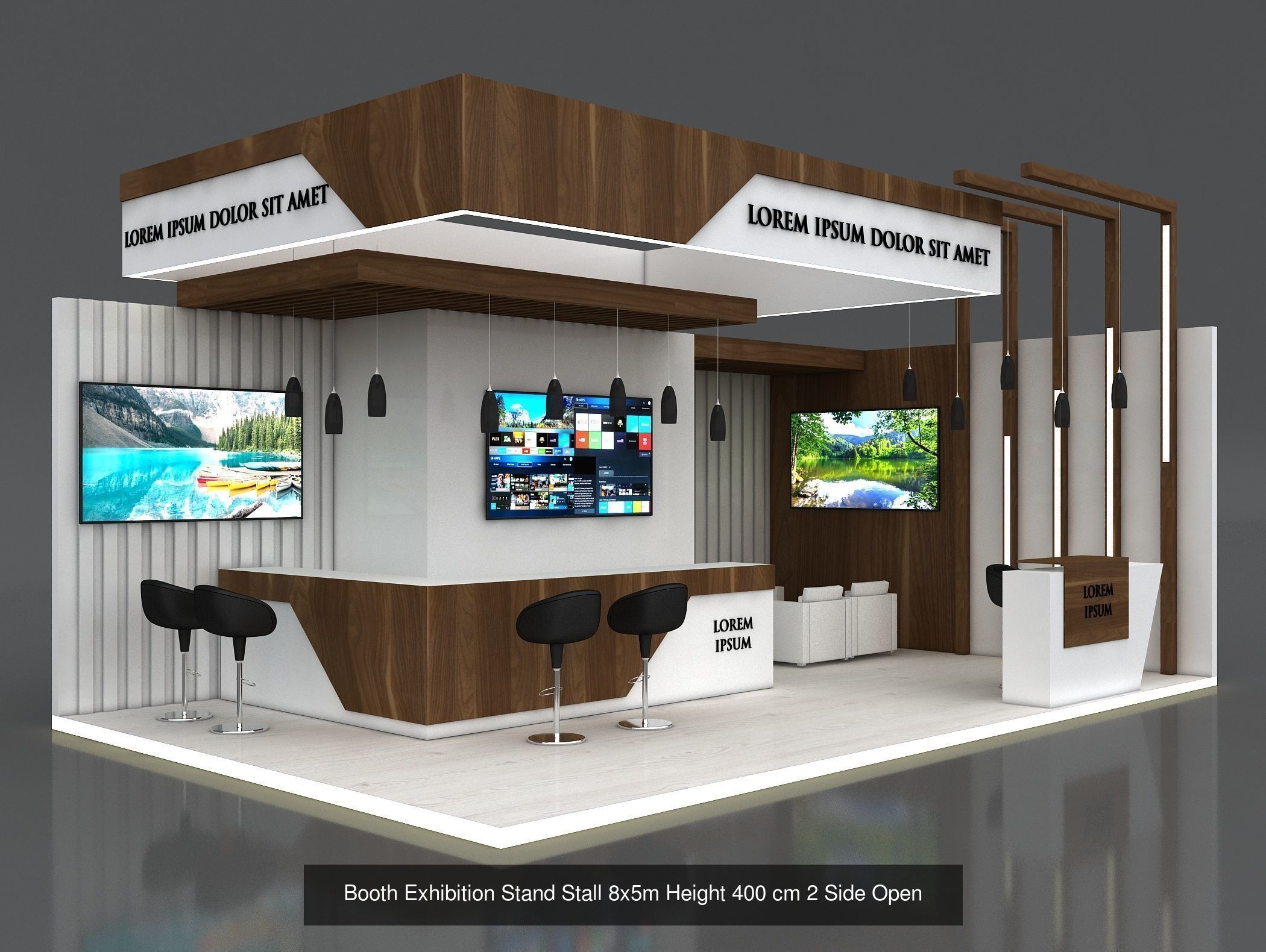 2 Exhibition Stand Stall Booth 3D model 3D Model Collection | CGTrader