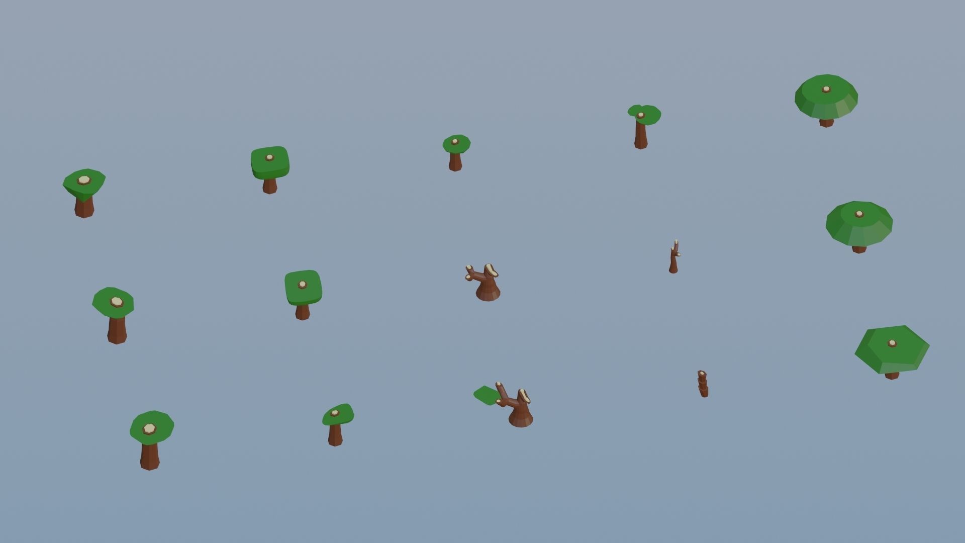 3D model Animated Timber Pack 15 Stylized Low-Poly Trees VR / AR / low ...