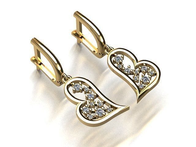 earrings 3D model 3D printable | CGTrader