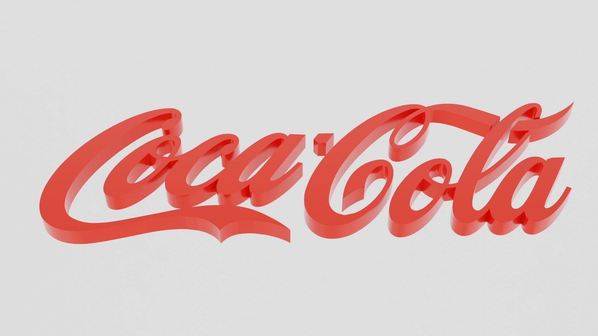 3d logo Coca-cola 3D model 3D printable | CGTrader